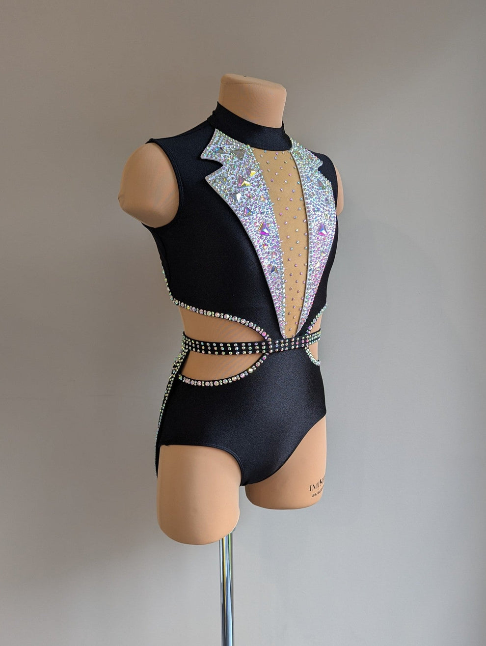 Rory Tuxedo Leotard - Decorated by DMDC – Dazzle Me Dancewear